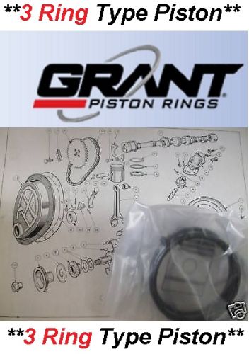 PISTON RINGS SET Std (MG Midget Mk3 Parts) (1275cc) (**3 Ring Type ...