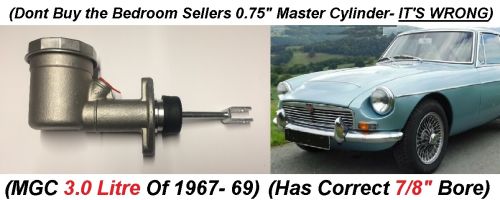 BRAKE MASTER CYLINDER (MGC Parts) (3.0 Litre) (1967- 69) MG C