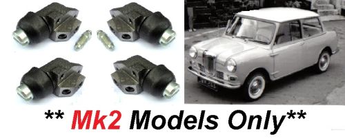 FRONT BRAKE WHEEL CYLINDERS x4 (Riley Elf Parts) (**Mk2 Only**) (**From ...