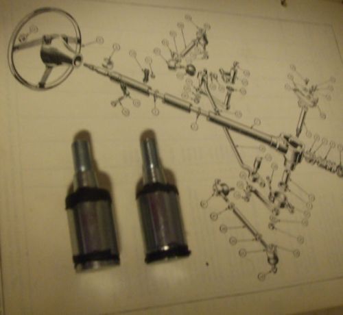 STEERING PIN & BUSH x2 (Triumph TR2 TR3 Parrts) Bushes Silent Block Block
