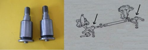 STEERING PIN & BUSH x2 (Jaguar Mk1, Mk2, S-Type & Daimler V8 Parts ...