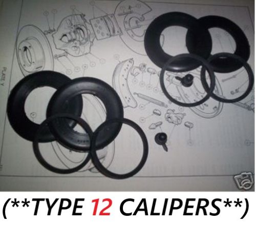 FRONT BRAKE CALIPER REPAIR SEALS KITS x2 (Triumph Spitfire Mk1 & Mk2 ...