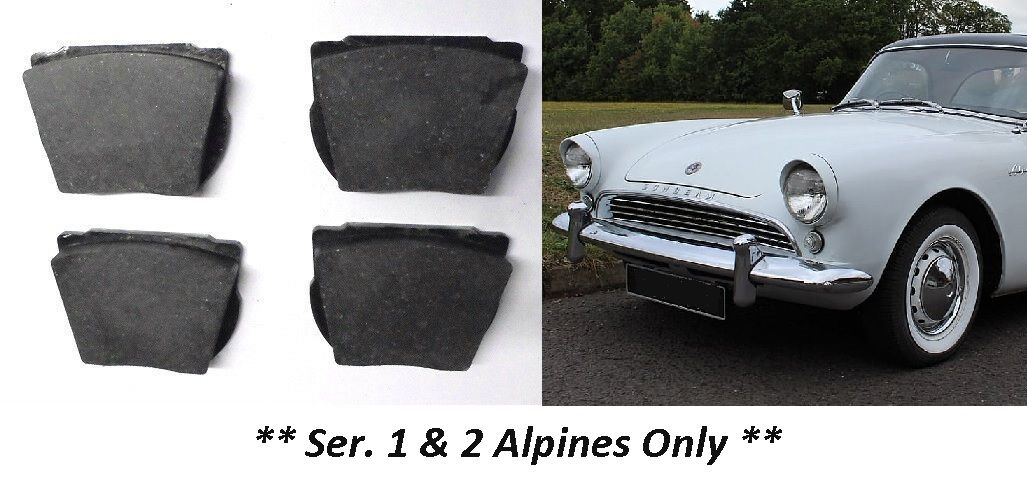 FRONT BRAKE PADS SET (Sunbeam Alpine Parts) (Mk1 & Mk2 Only) (1959- 63)
