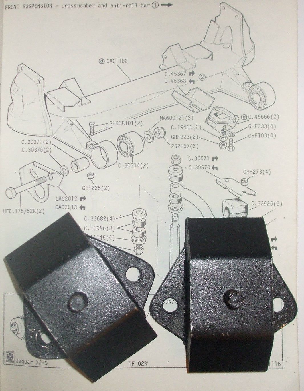FRONT SUBFRAME (REAR MOUNTS) x2 (Aston Martin DB7 Parts) (1994- 04 ...