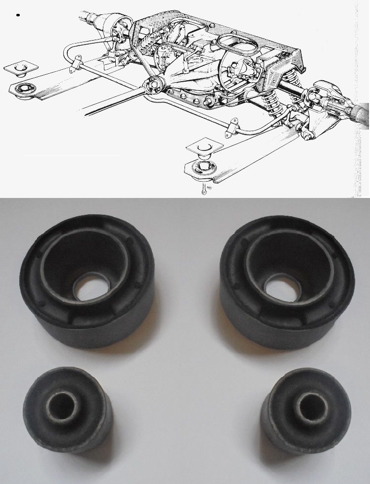 REAR RADIUS ARM BUSHES x4 (Jaguar XJS Parts) (1975- 96)